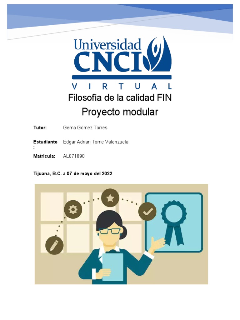 Proyecto Integrador Filosofia de La Calidad Fin | PDF