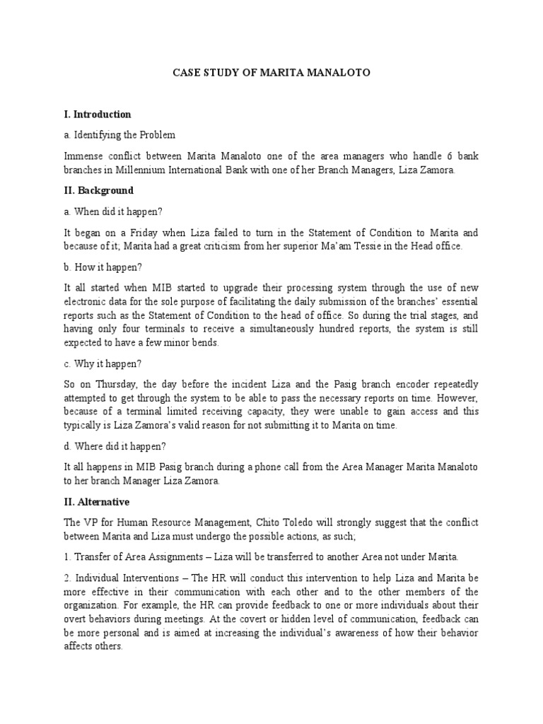 Case Study of Marita Manaloto | PDF | Medical Diagnosis | Social Psychology