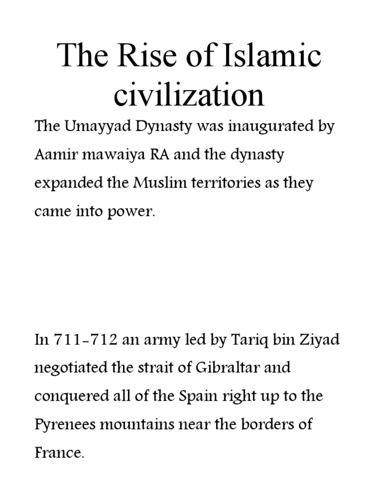 The Rise of Islamic Civilization | PDF