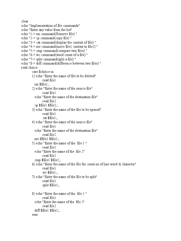 Shellprogramprintout | PDF | Computer File | Information Age