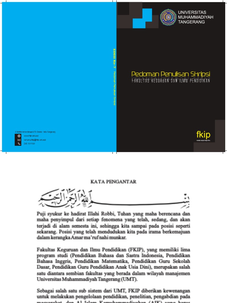 Pedoman Skripsi Fkip Umt 2020 | PDF