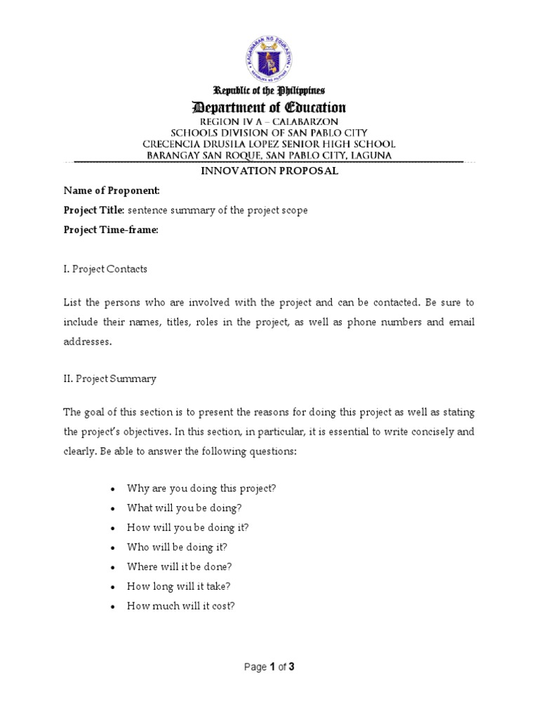 Innovation Format Proposal | Download Free PDF | Risk | Business