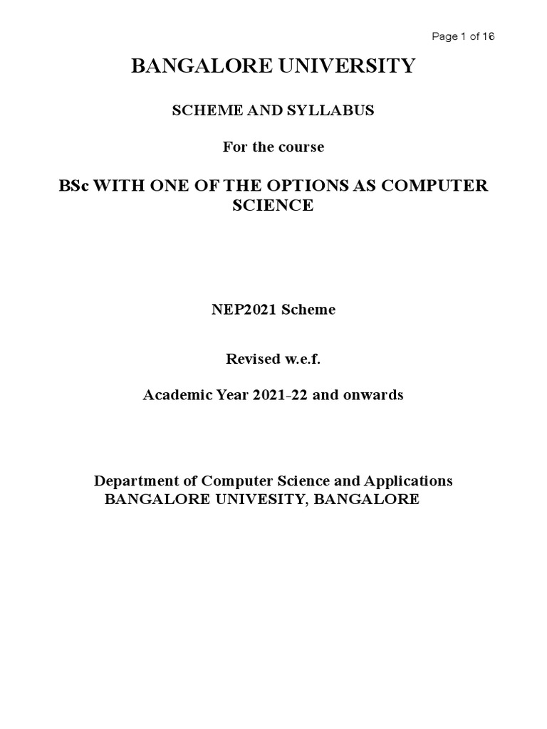 NEP UG Syllabus Comp SC 18102021 | PDF | Array Data Structure | Queue ...