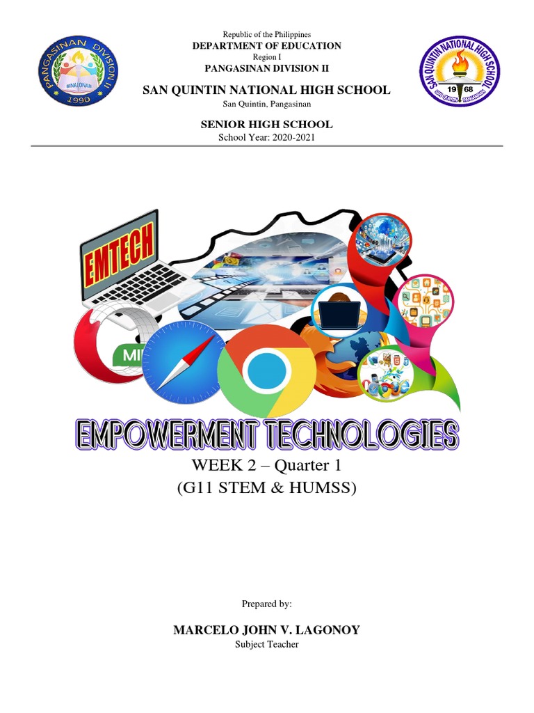 Hand Outs EMTECH W2 | PDF | Microsoft Excel | Microsoft Word