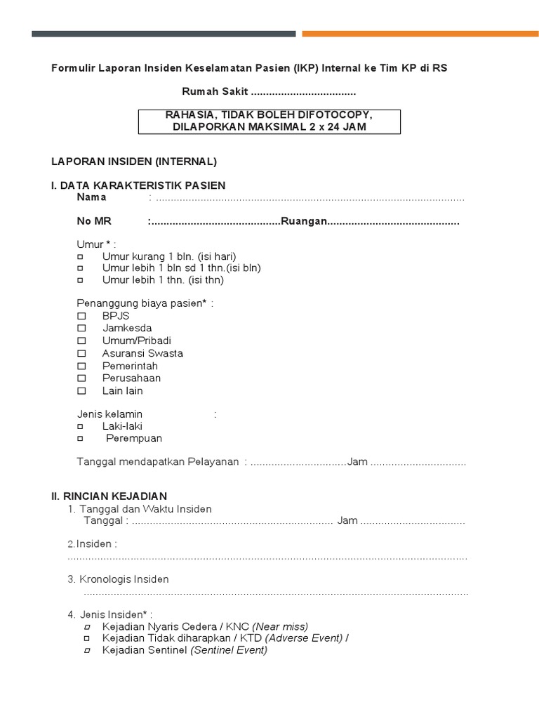 Formulir Ikp Internal | PDF