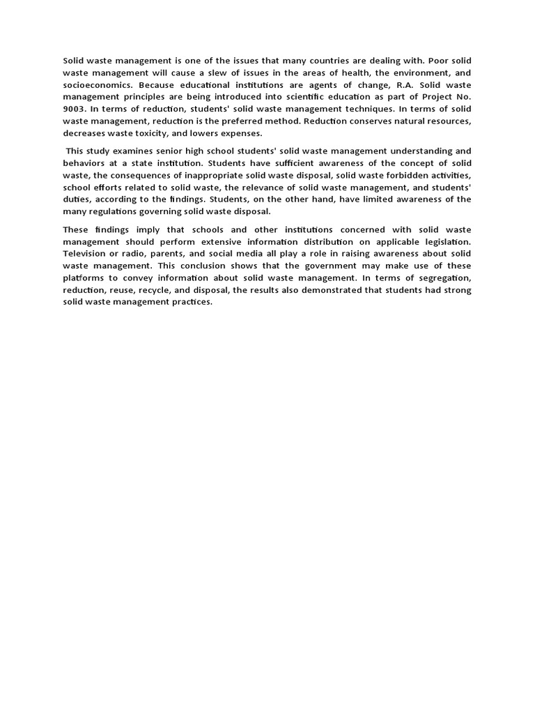 Solid Waste Management in Zamboanga City Case Study | PDF