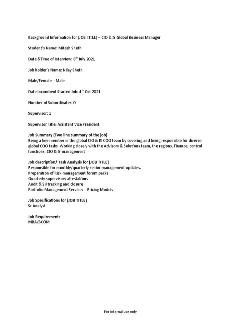 HR Assignment 1 - Nilay Sheth | PDF | Business