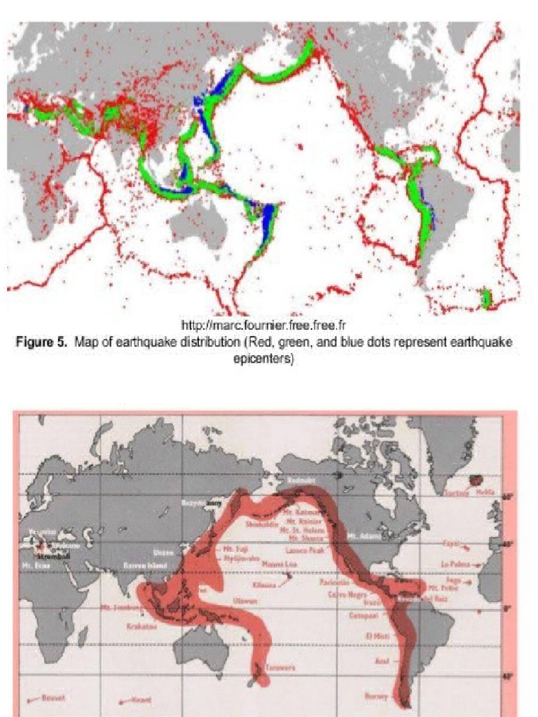 Maps of Earthquake and Volcano Distribution | PDF