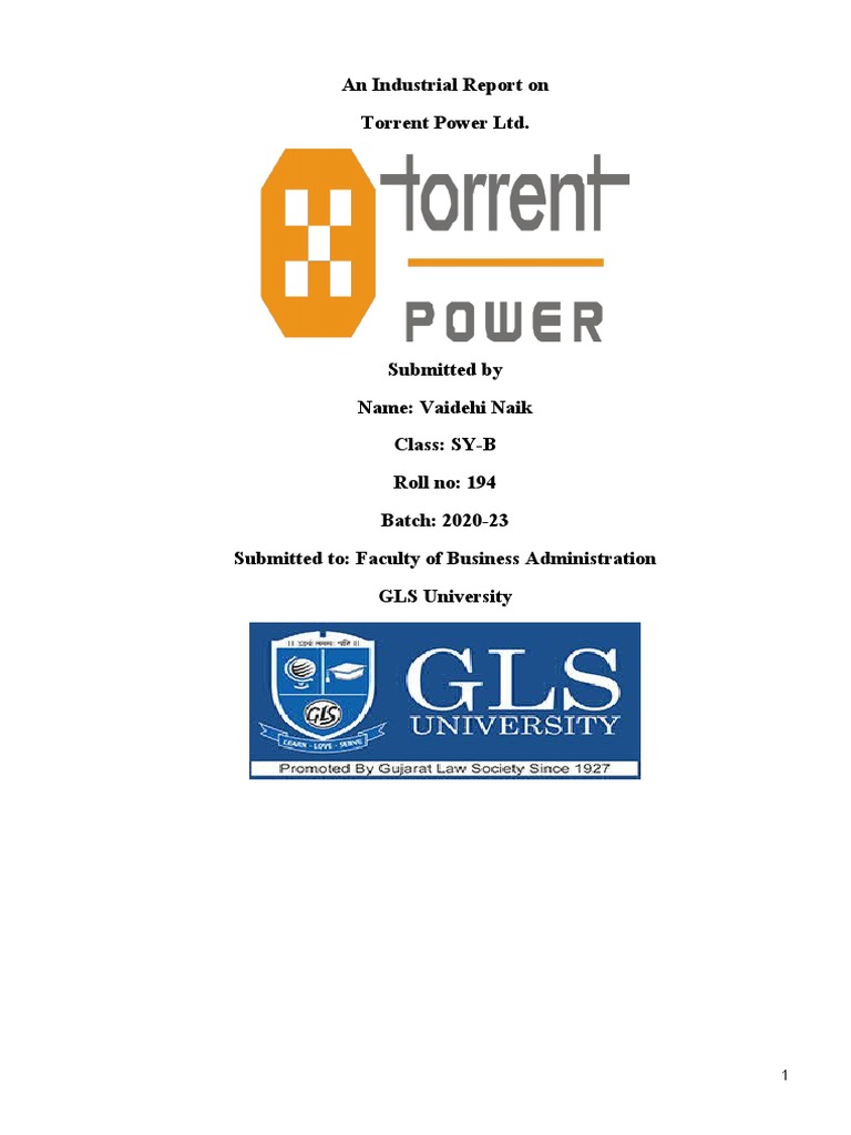 Torrent Power Ltd: Comprehensive Report | PDF | Electric Power ...
