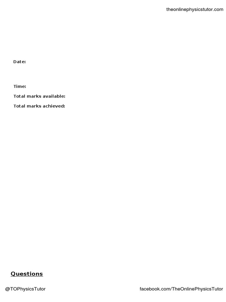 Edexcel - Working Physicist QS | PDF | Magnetic Field | Pendulum