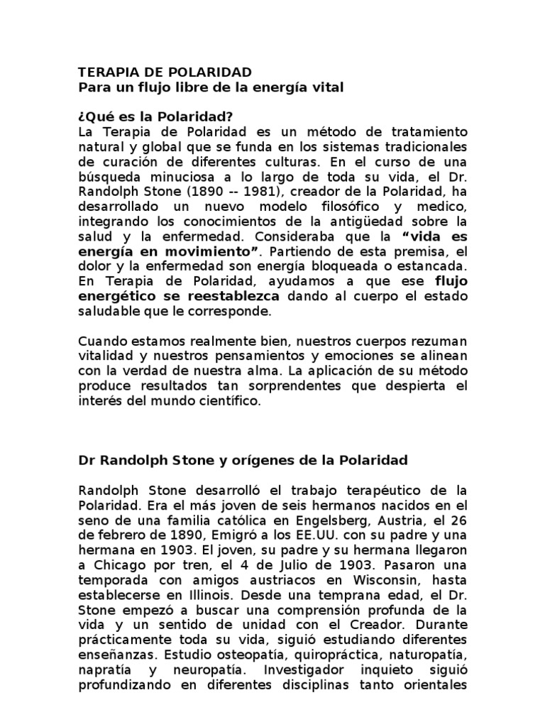 Terapia de Polaridad | PDF | Mente | Las emociones