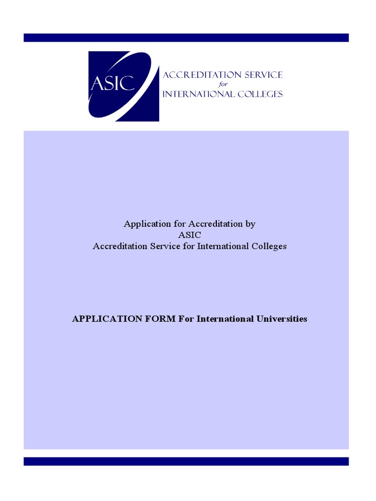 ASIC Application Form Int Universities | PDF | Occupational Safety And ...