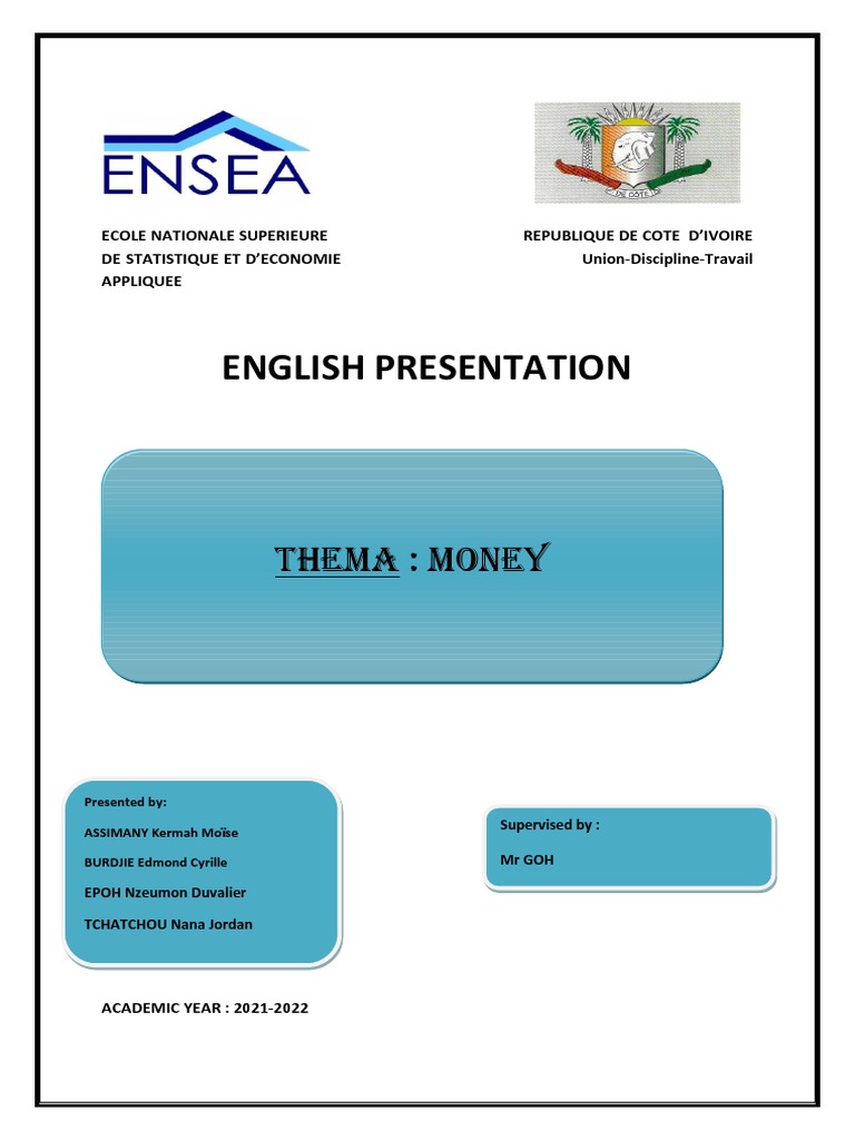 English Presentation Money | PDF | Money | Medium Of Exchange