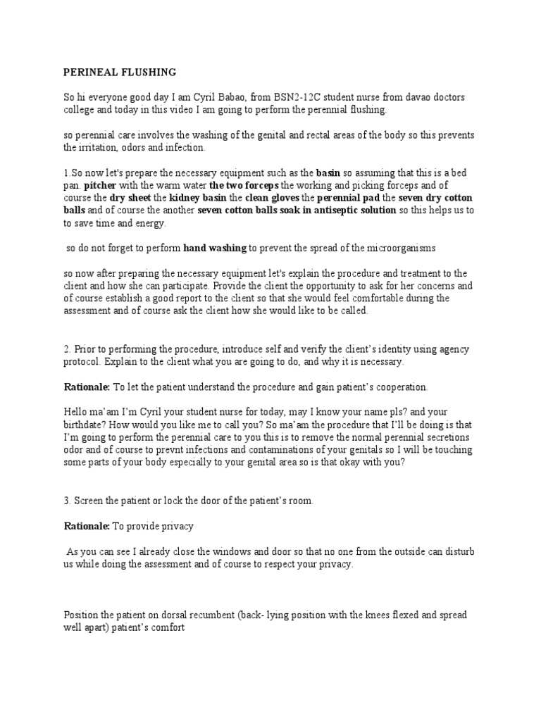 Perineal Flushing | PDF | Labia | Medical Specialties