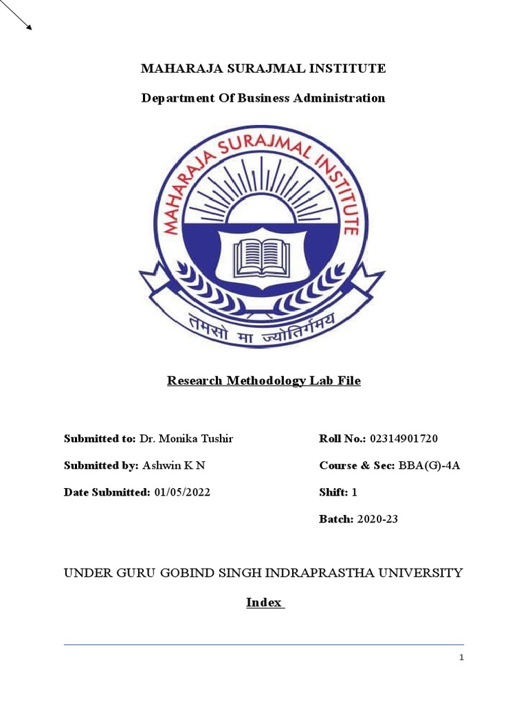 Research Methodology Lab File | PDF | Spss | Chart