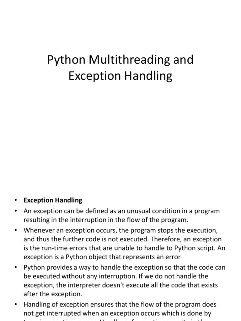 Exception Handling 5 | PDF | Thread (Computing) | Process (Computing)