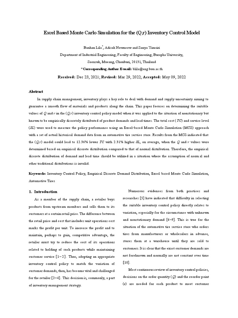 9.+247114 Proof Done | PDF | Inventory | Probability Distribution