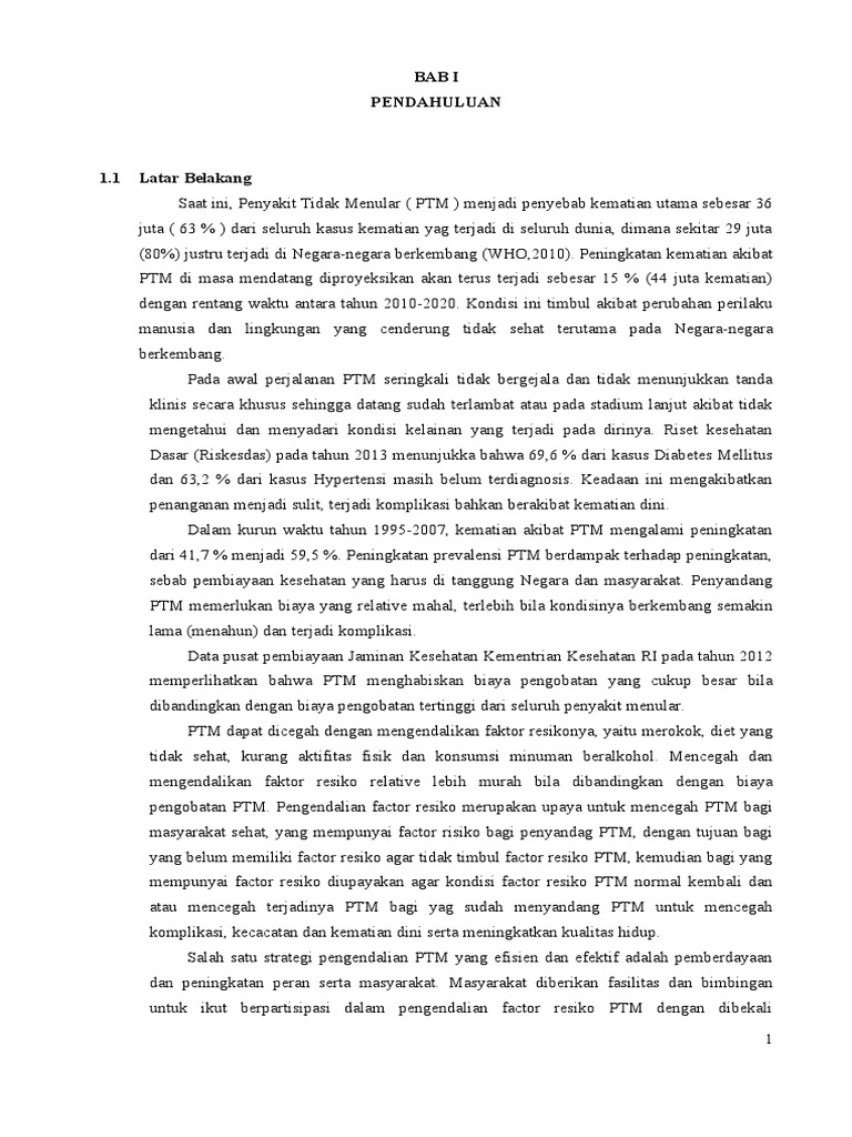Pedoman Posbindu PTM | PDF