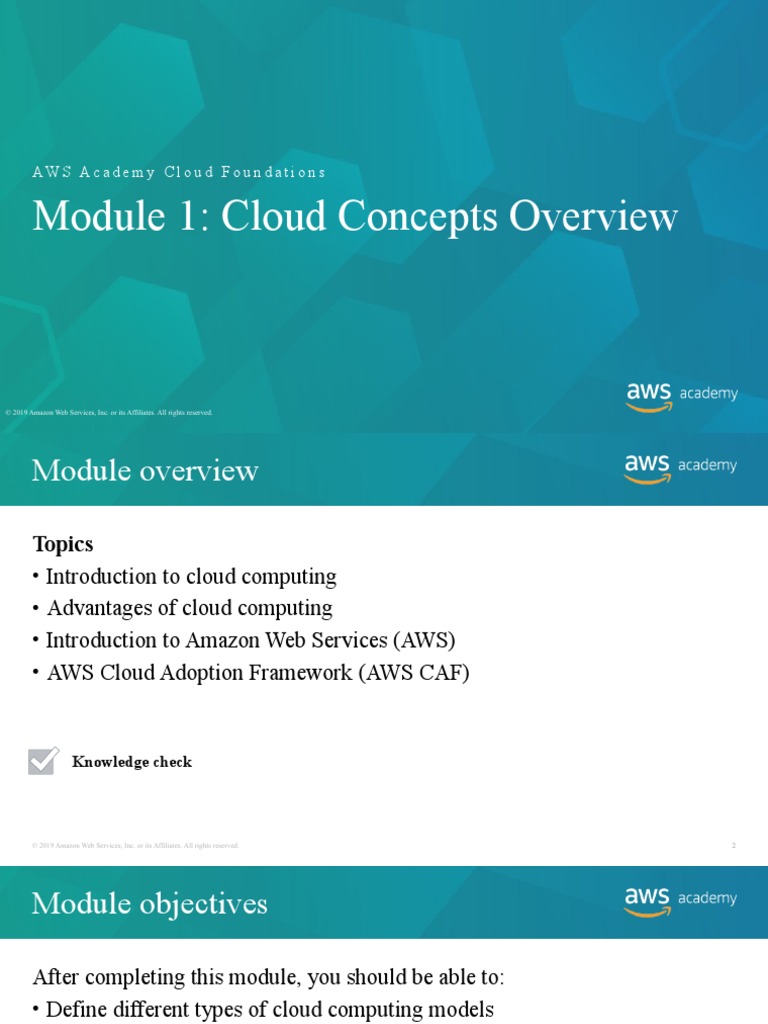 AcademyCloudFoundations Module 01 | PDF | Cloud Computing | Amazon Web ...