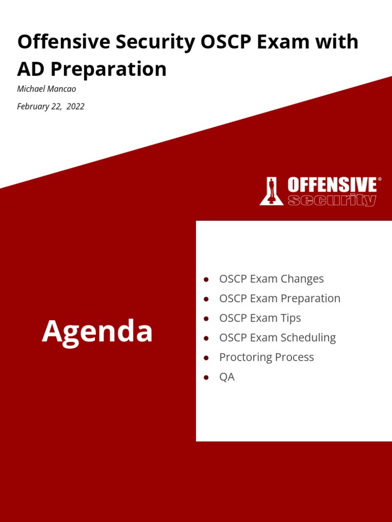 Oscp Webinar | PDF | Test (Assessment) | Software Release Life Cycle