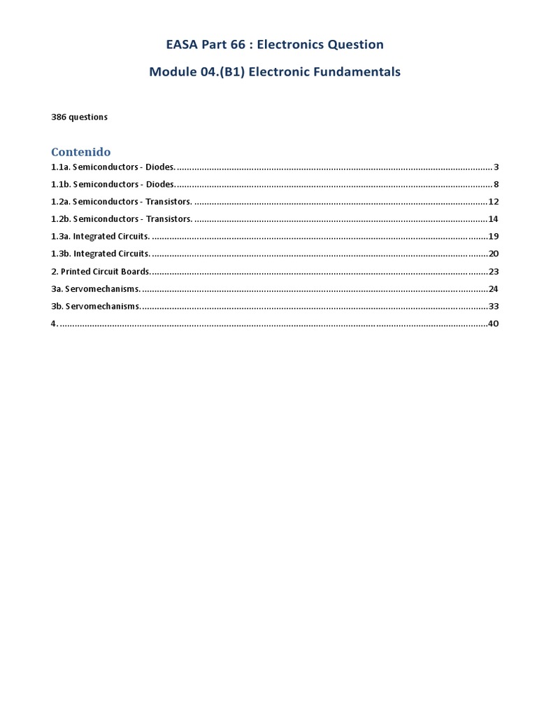 Module 4 Electronic Fundamentals - With Answers (B1) | PDF | P–N Junction | Diode