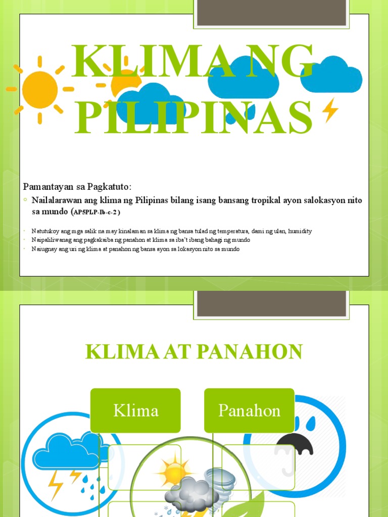 Aralin 2 - Klima NG Pilipinas - Week 2-3 | PDF