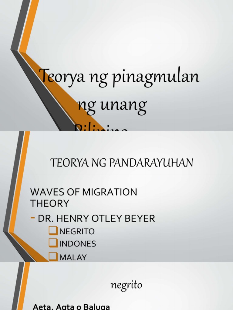 AP 5-q1 Week 3 Pinagmulan NG Unang Pangkat NG Tao Sa Pilipinas | PDF