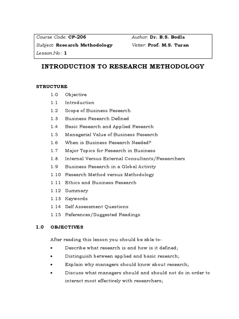 Introduction To Research Methodology | PDF | Scientific Method | Science