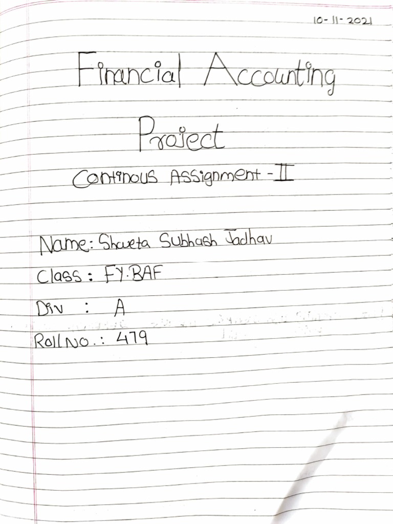 Financial Accounting Project | PDF