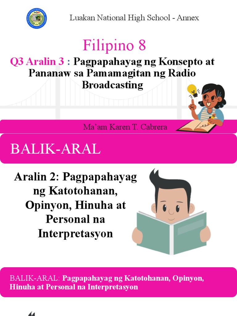 Filipino8 Q3 Week3 | PDF