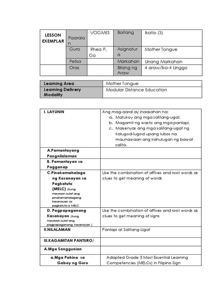 MTB Grade3 Q1WK4 MLC5 Le | PDF