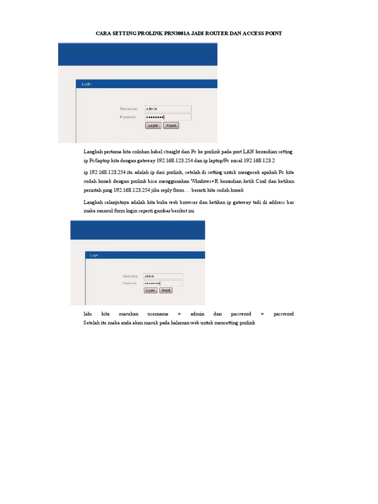 Setting Microtik Prolink | PDF | Komputer