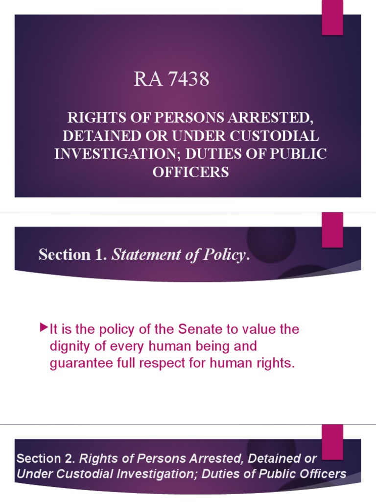 Ra 7438 | PDF | Detention (Imprisonment) | Felony