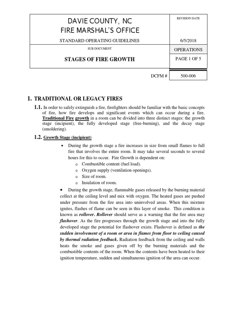 500-006 Stages of Fire Growth | PDF | Fires | Combustion