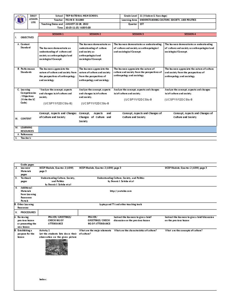 Uscp DLL Week 2 | PDF | Learning | Lesson