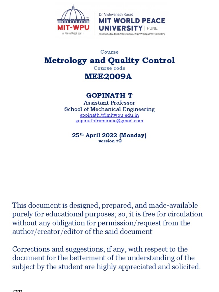 Unit 2 - Comparators and Design of Gauges | PDF | Engineering Tolerance | Metrology