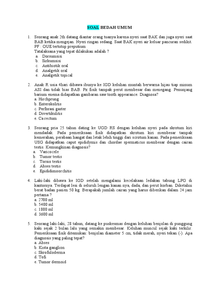 Soal Bedah | PDF