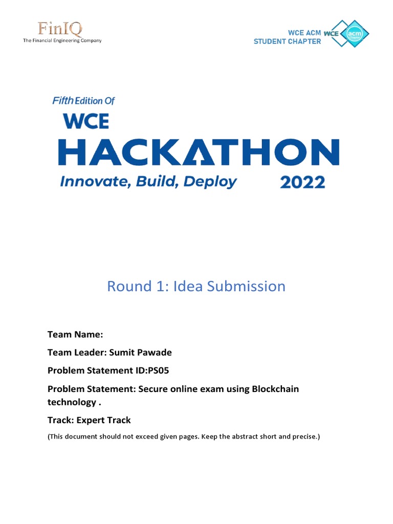 Idea Submission Format 22 | PDF | Computing | Information Technology