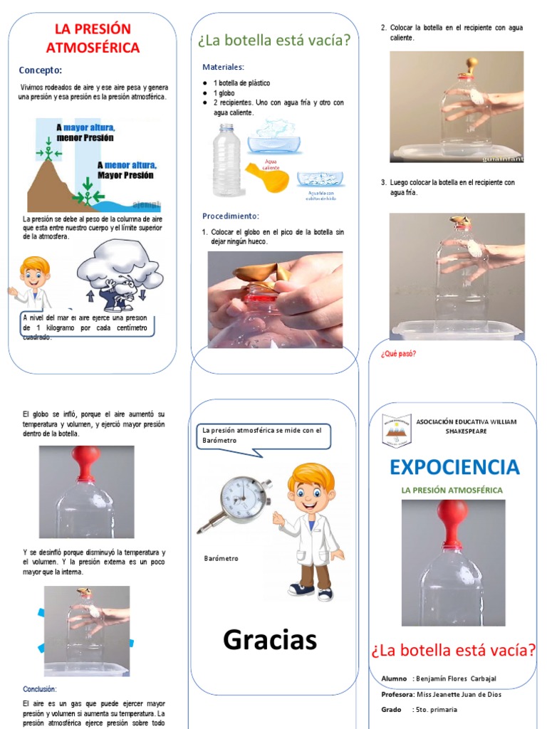 Triptico de La Presion Atmosferica | PDF | Presión atmosférica | Presión