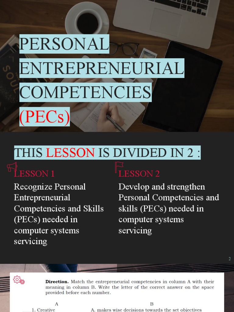 PECs for Computer Servicing Entrepreneurs | PDF | Entrepreneurship ...