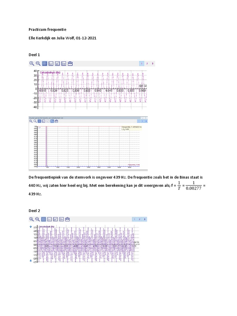 Natuurkunde Stemvork Practicum | PDF
