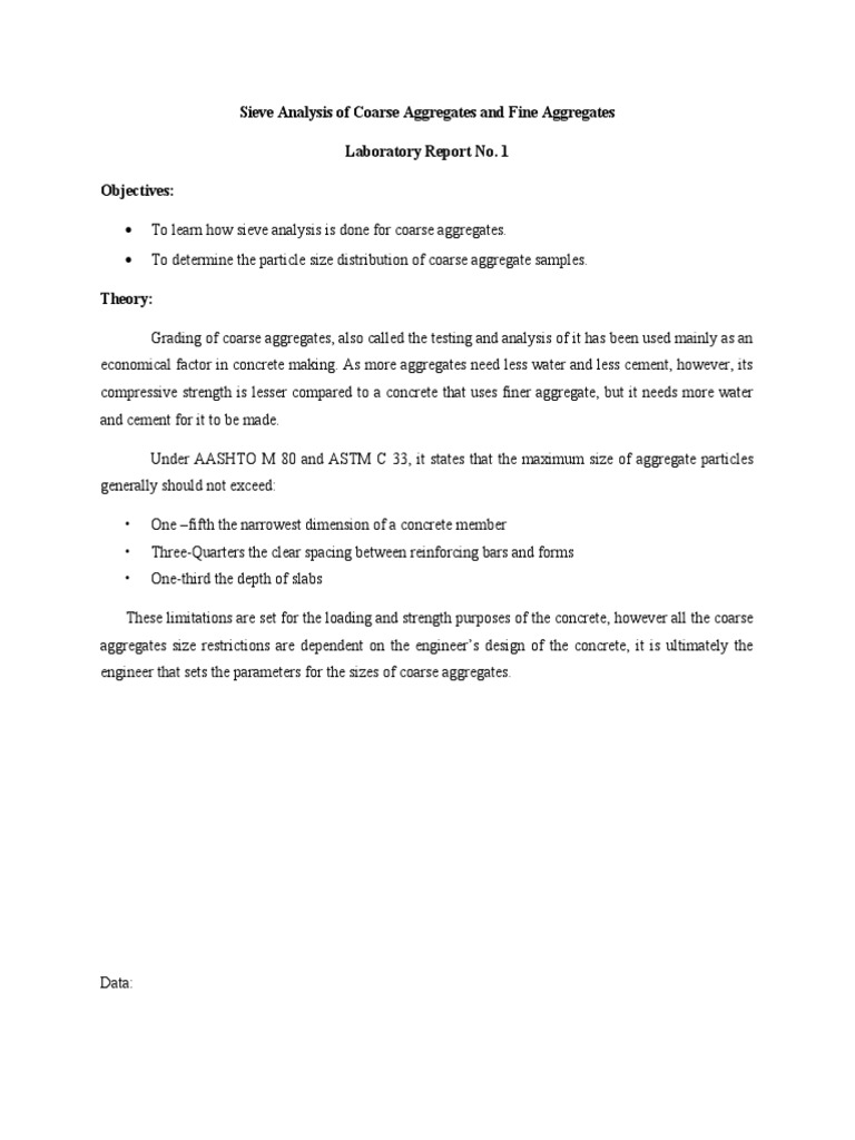 CMT Lab Report #1 | PDF | Concrete | Civil Engineering