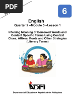 English 6 Q2 Module 2 Lesson 2-Infer Meaning of Borrowed Words-Science ...