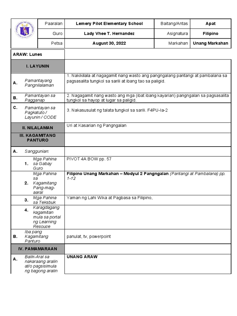 Dll-Fil 4-Q1-W2 | PDF