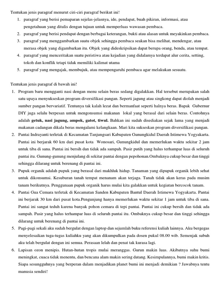 Jenis Paragraf | PDF