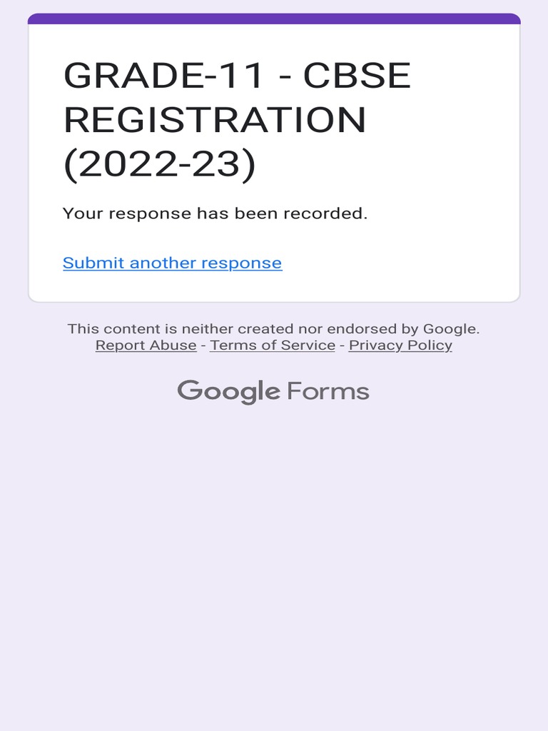 Grade-11 - Cbse Registration (2022-23) | PDF