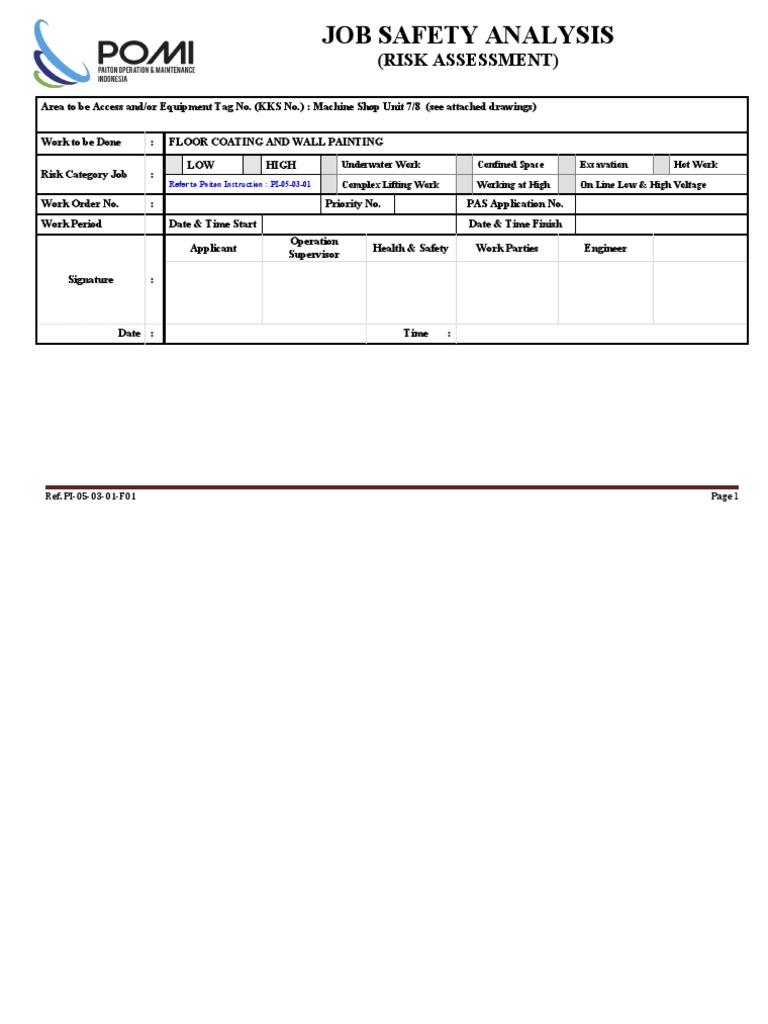 JSA Epoxy Coating Machine Shop | PDF | Personal Protective Equipment ...