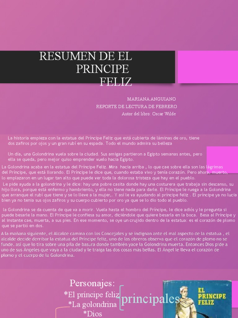 Resumen de El Principe Feliz | PDF