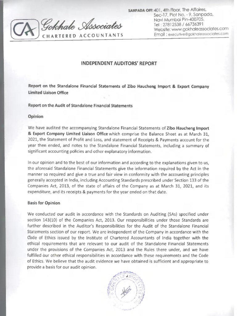 Balance Sheet and Profit and Loss Account Duly Authenticated Under ...