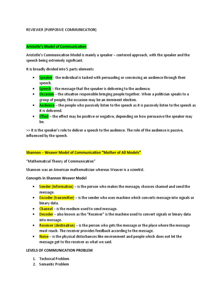 Reviewer Purposive Communication | PDF | Communication | Human ...